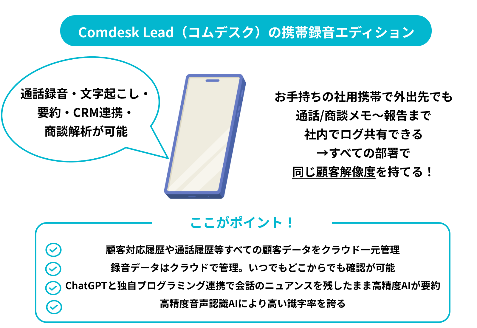 通話録音はなぜ重要？おすすめサービス15選【通話録音搭載CTI・携帯キャリア提供・スマホアプリ・Web録】